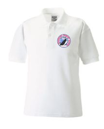 White Polo - Embroidered with Seahouses Primary School logo